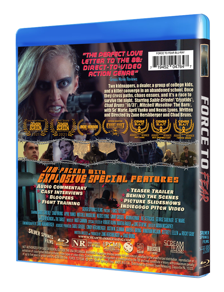 Force to Fear - (Blu-ray) – Scream Team Releasing